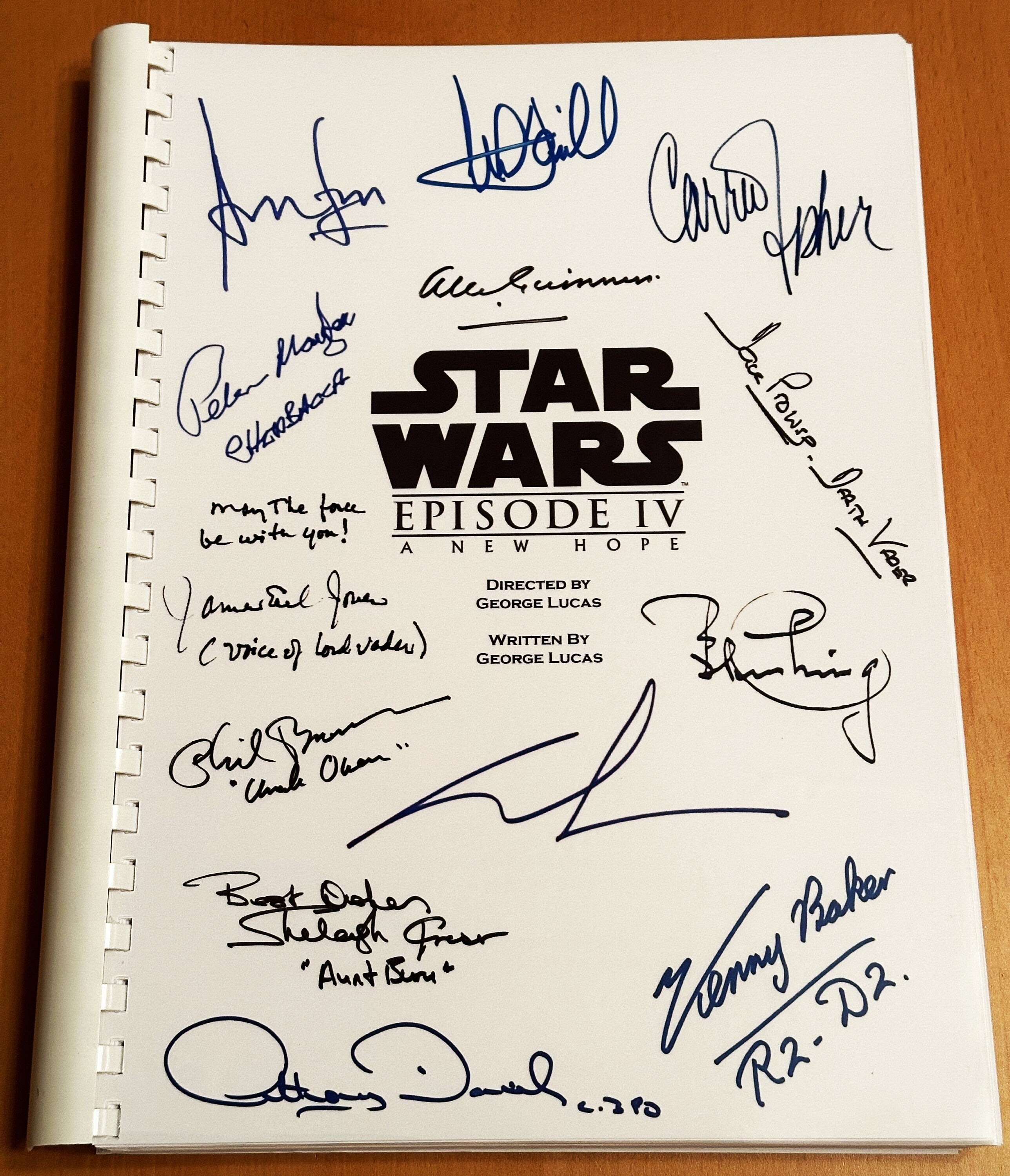 STAR WARS, A New Hope, Signed Movie Script, screenplay, Birthday Gift ...